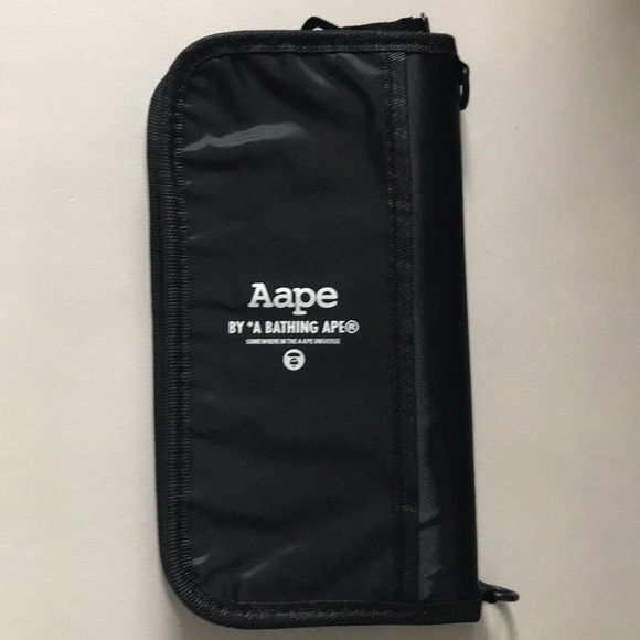 Bape | Bags | Aape By A Bathing Ape Black Crossbody Wallet | Poshmark